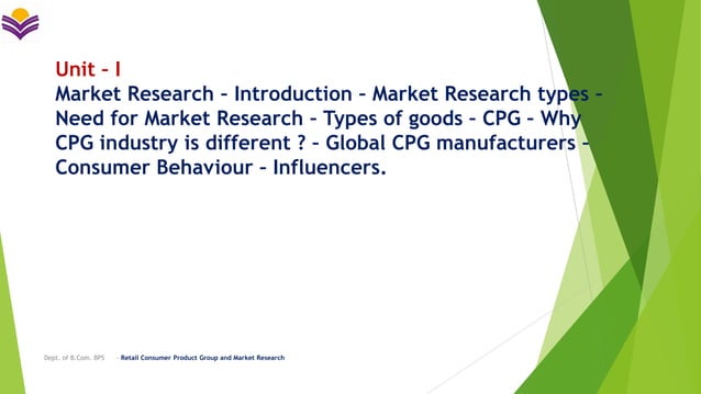 Market Research, FMCG, CPG, Market influencer, Consumer behaviour | PPT