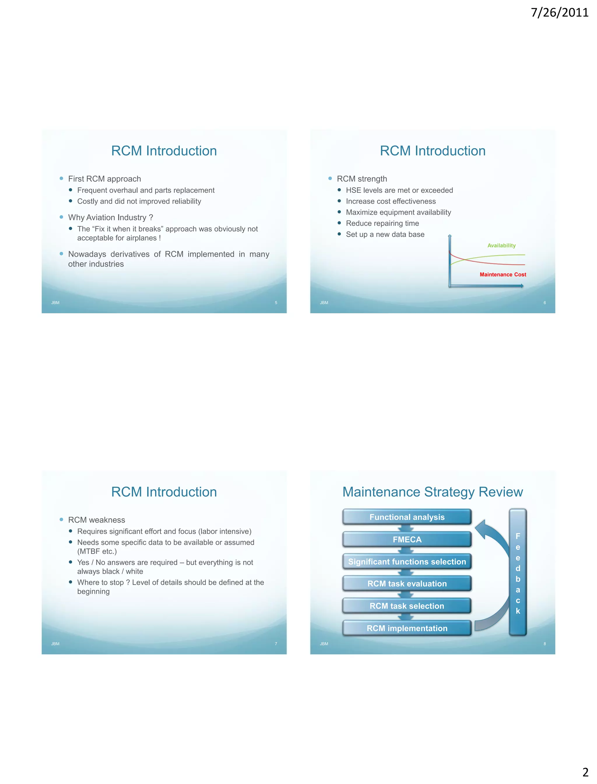Reliability-Centered Maintenance. An introduction to by JBM | PDF ...