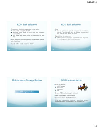 Reliability-Centered Maintenance. An introduction to by JBM | PDF ...