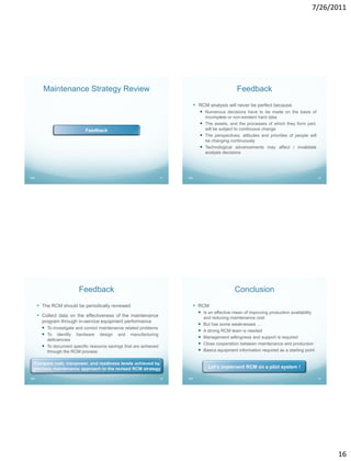 Reliability-Centered Maintenance. An introduction to by JBM | PDF ...