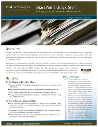 RCM SharePoint Quick Start | PDF
