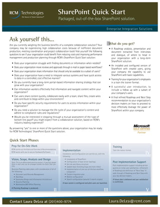 Rcm share point quick start_laura | PDF