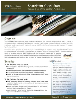 Rcm share point quick start_laura | PDF