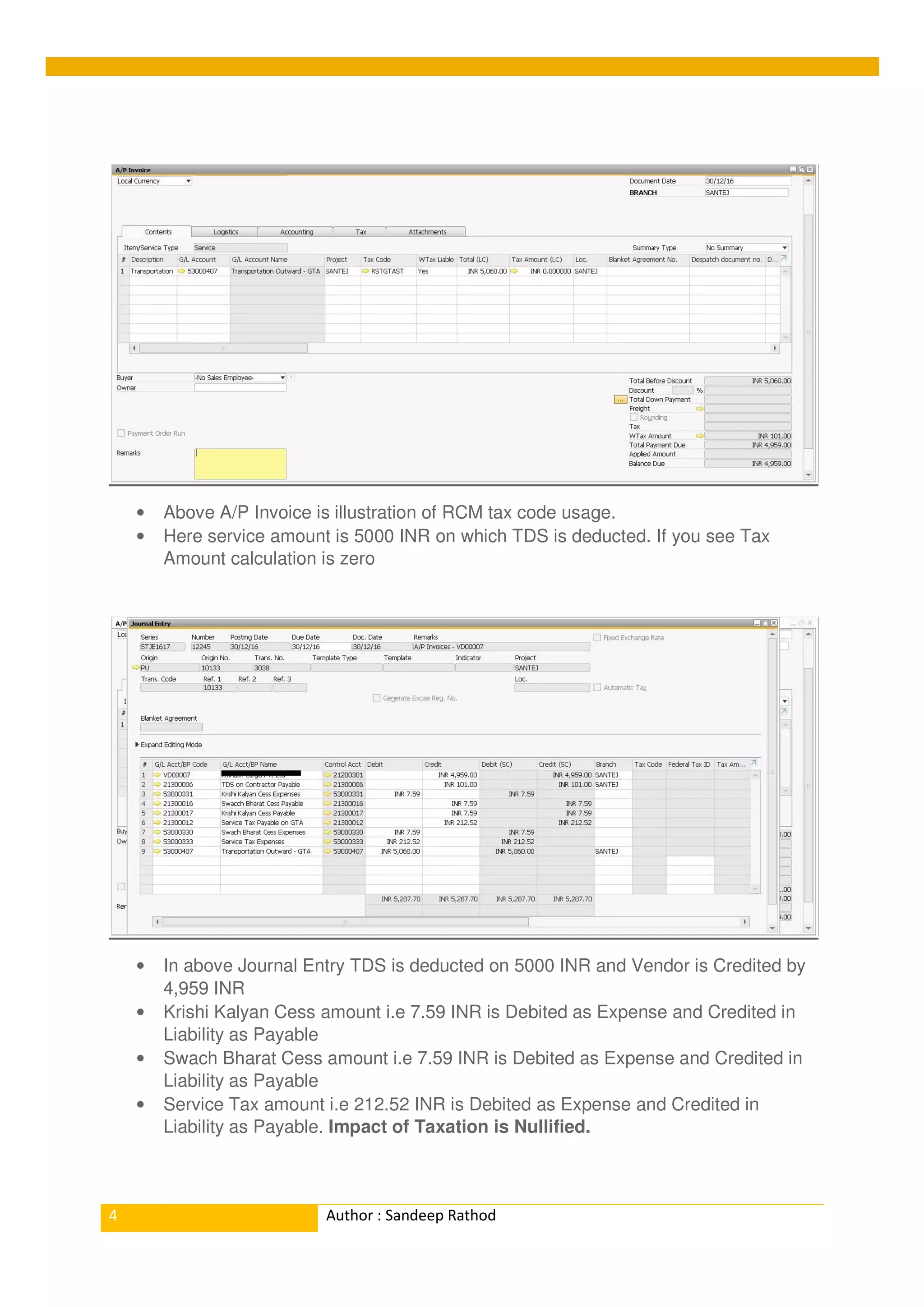 RCM tax code creation | PDF