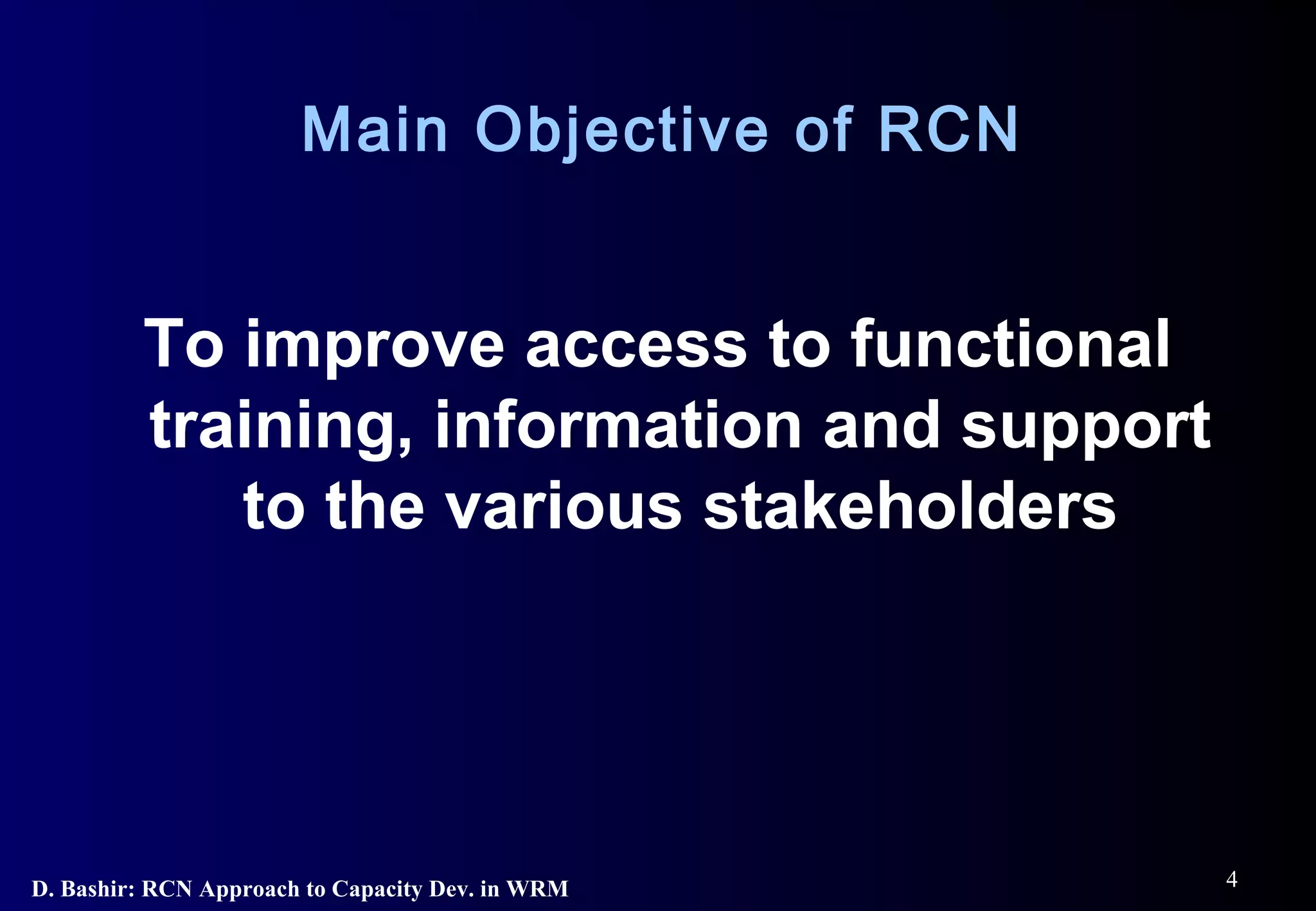 RCN approach to capacity building in WRM in Nigeria | PPT