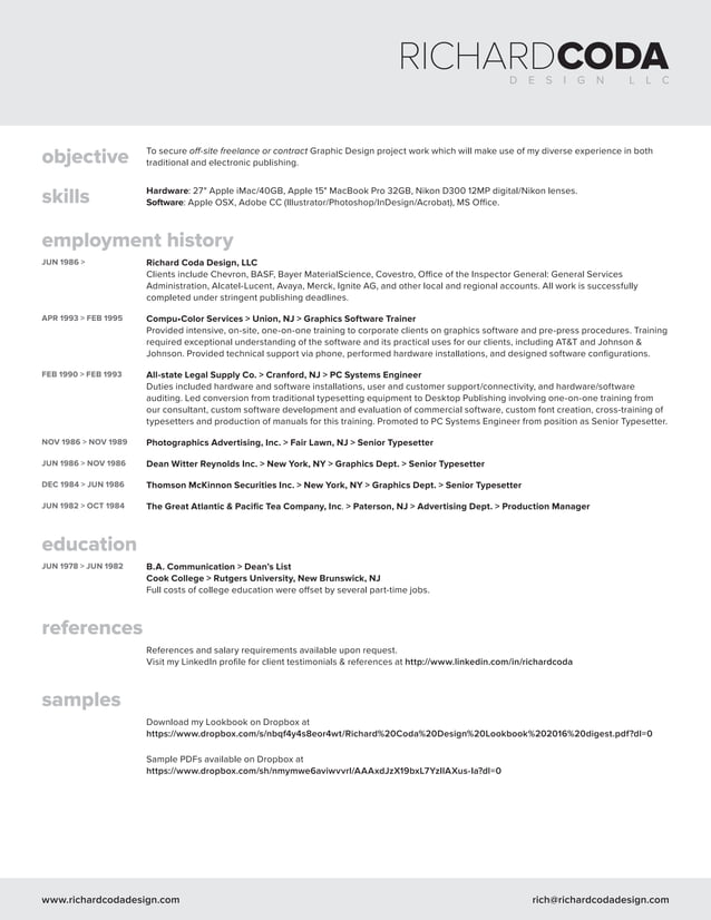 Richard Coda Resume | PDF | Business | Business and Finance