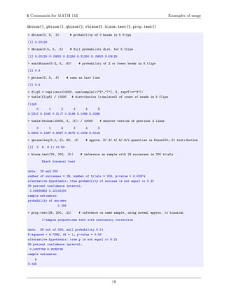 Table of Useful R commands. | PDF