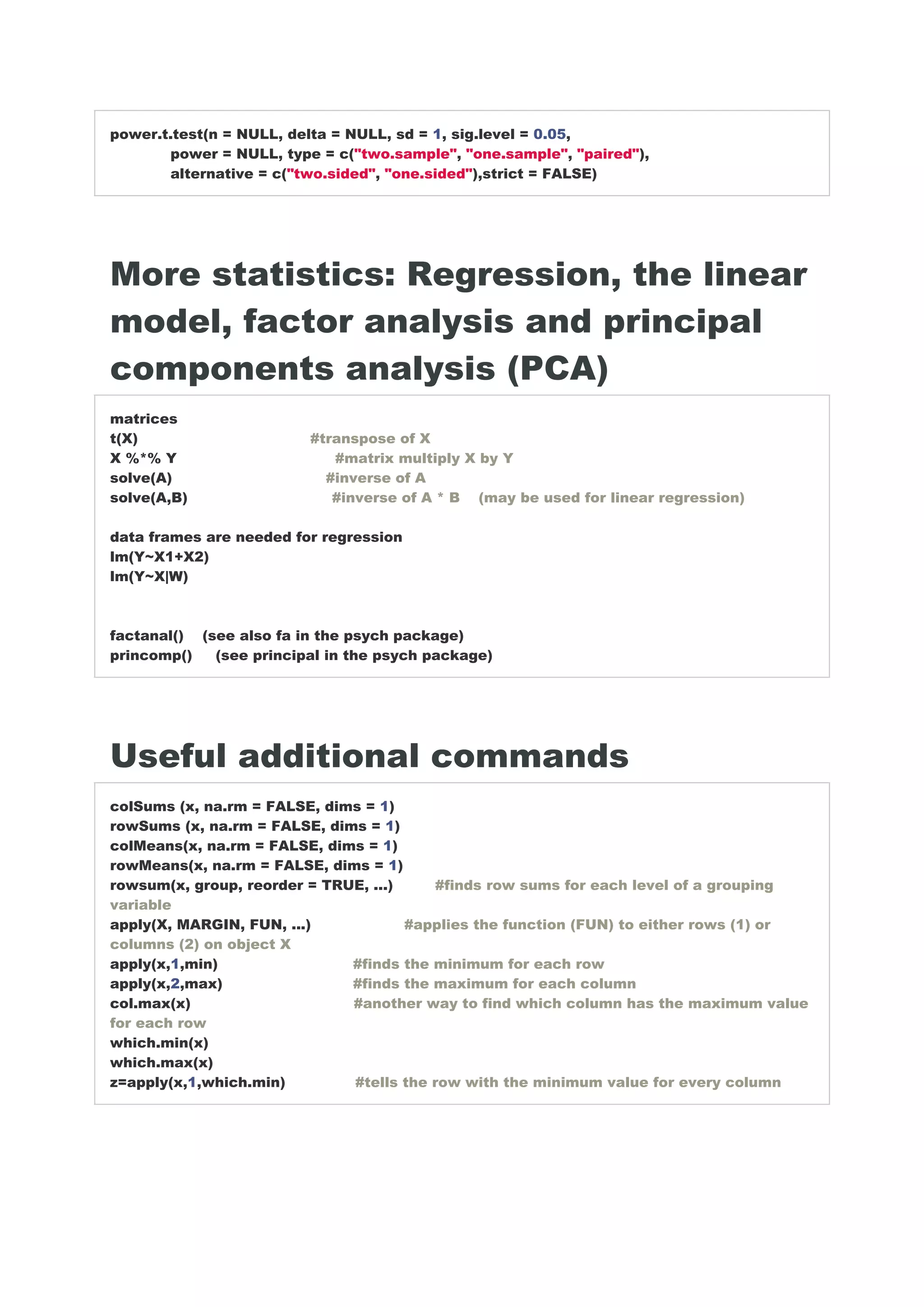 Rcommands-for those who interested in R. | PDF