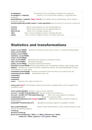 Rcommands-for those who interested in R. | PDF