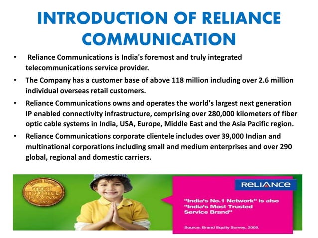 Rcom presentation by manish dubey. | PPT