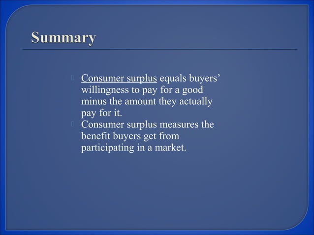 consumer surplus | PPT
