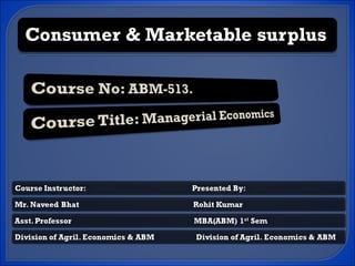 consumer surplus | PPT
