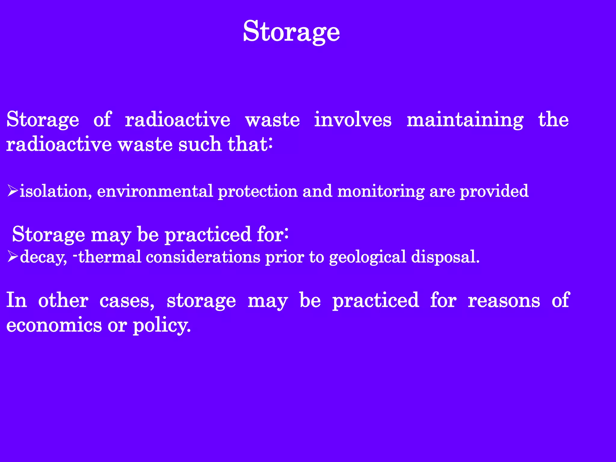 Radioactive Waste Classification, Treatment, Storage & Disposal | PPT