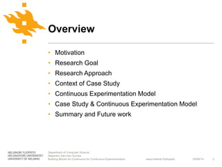 Building Blocks for Continuous Experimentation | PPT