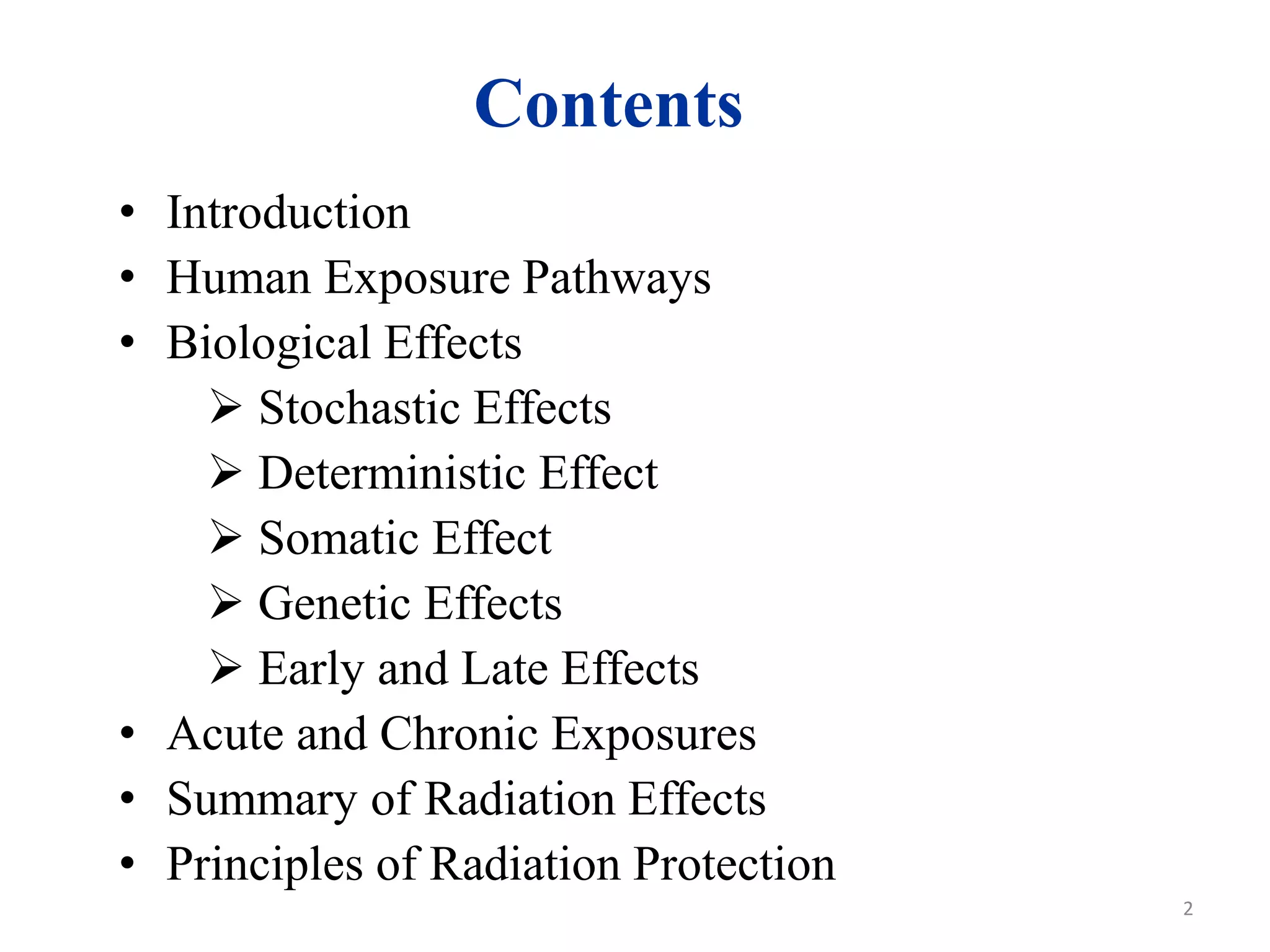 Biological Effects of Ionizing Radiation | PPTX