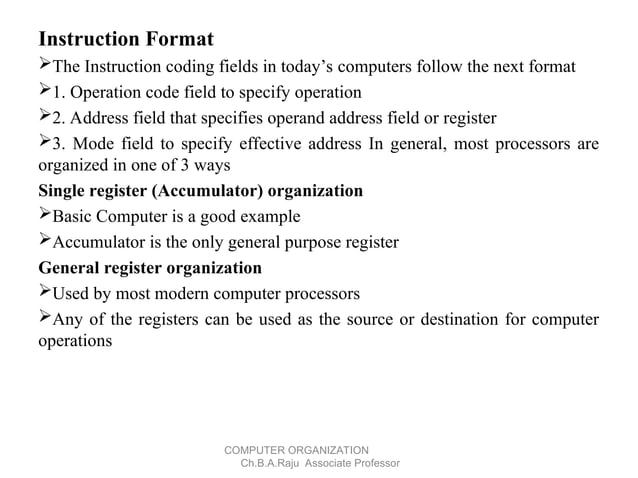 computer organisation unit 3 presentatio | PPT