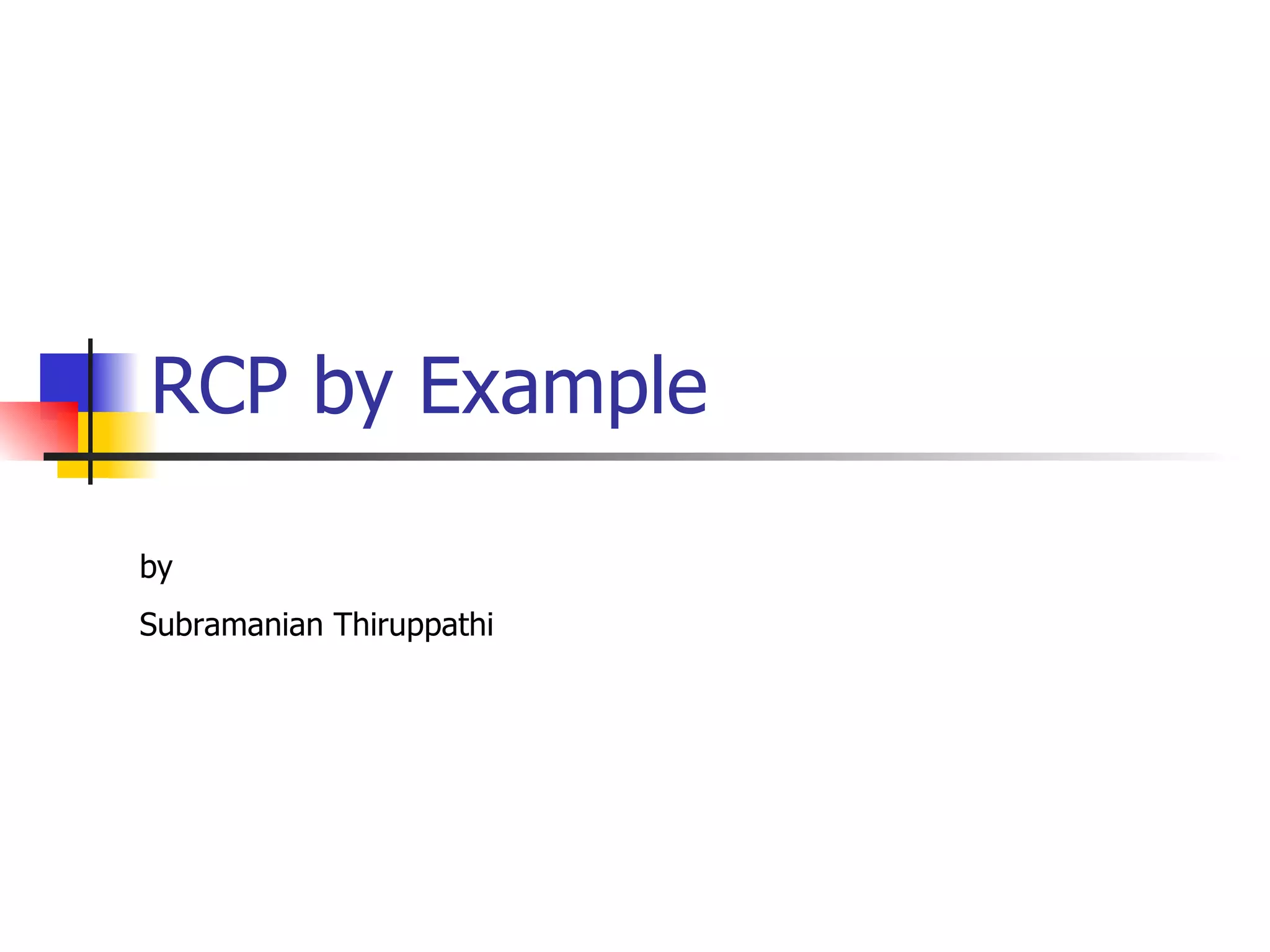 Rcp by example | PPT