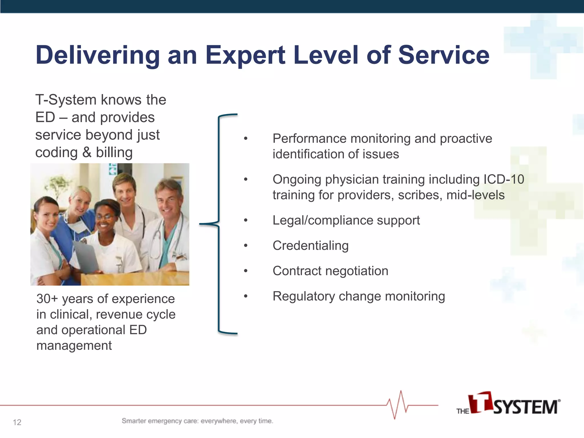 T-System's RevCycle+, the next generation of ED coding & billing. | PPTX