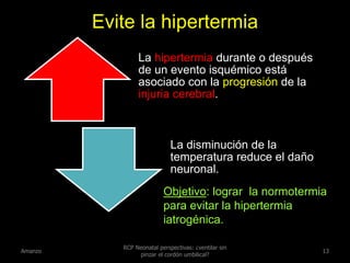 RCP Neonatal: ¿Ventilar sin clampar el cordón umbilical? | PDF