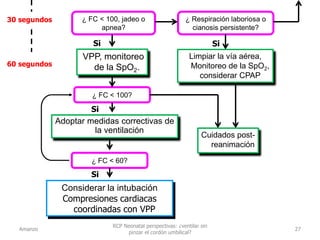 RCP Neonatal: ¿Ventilar sin clampar el cordón umbilical? | PDF