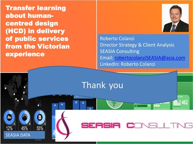 Transfer learning about human-centred design (HCD) in delivery of public services | PPT