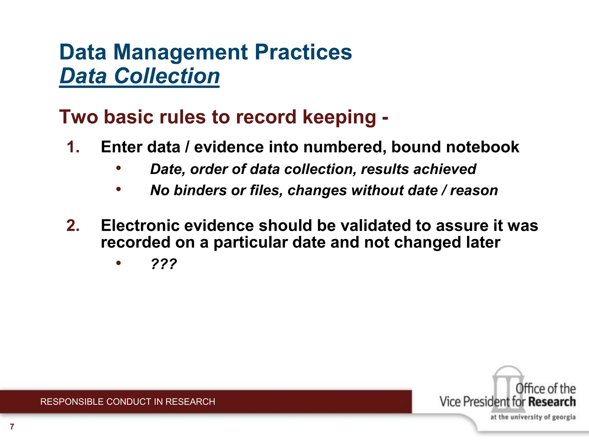RCR 4 Data Management Introduction System Information | PPT