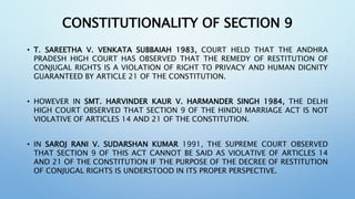 Restitution of Conjugal Right ppt | PPTX