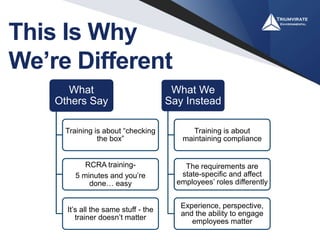 An Expert's Guide to RCRA Training | PPTX