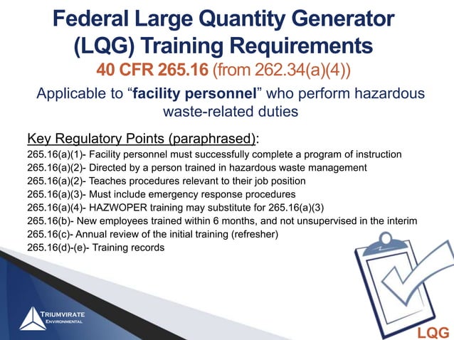 An Expert's Guide to RCRA Training