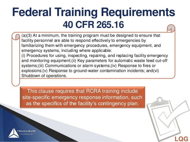 An Expert's Guide to RCRA Training