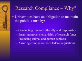 Responsible Conduct of Research: A Framework for Research ...