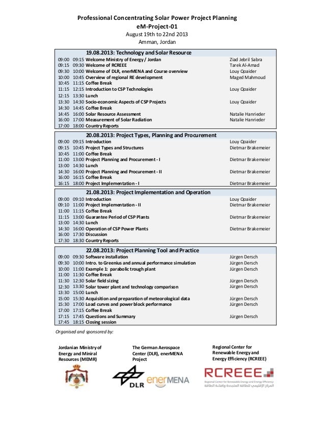 RCREEE/enerMENA_Course Program_2013