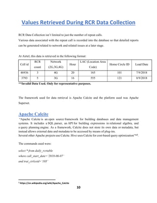 Report on Repeat Call Rate as Network KPI | PDF
