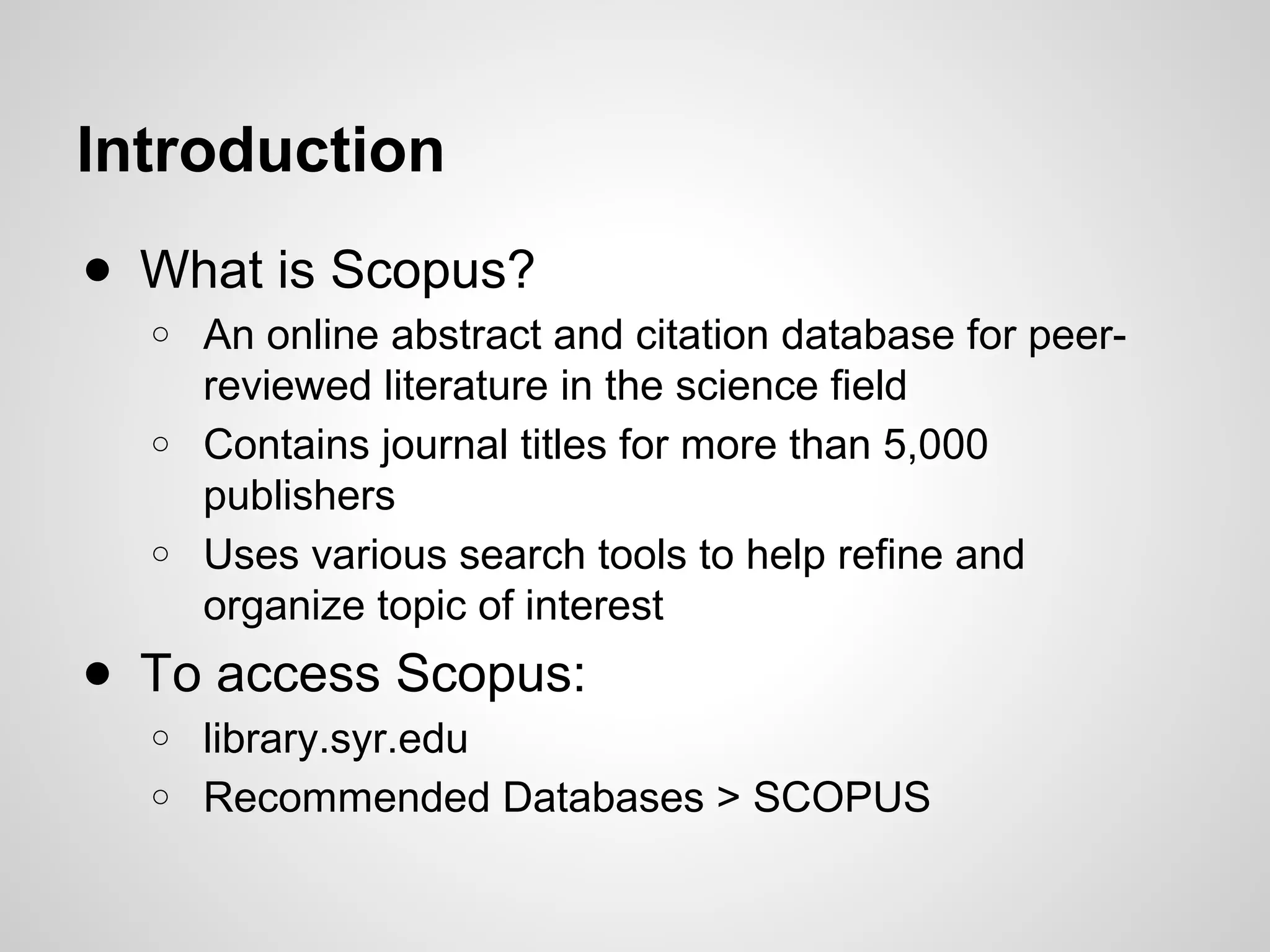 Scopus Overview | PPT
