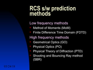 Radar Cross Section | PPT