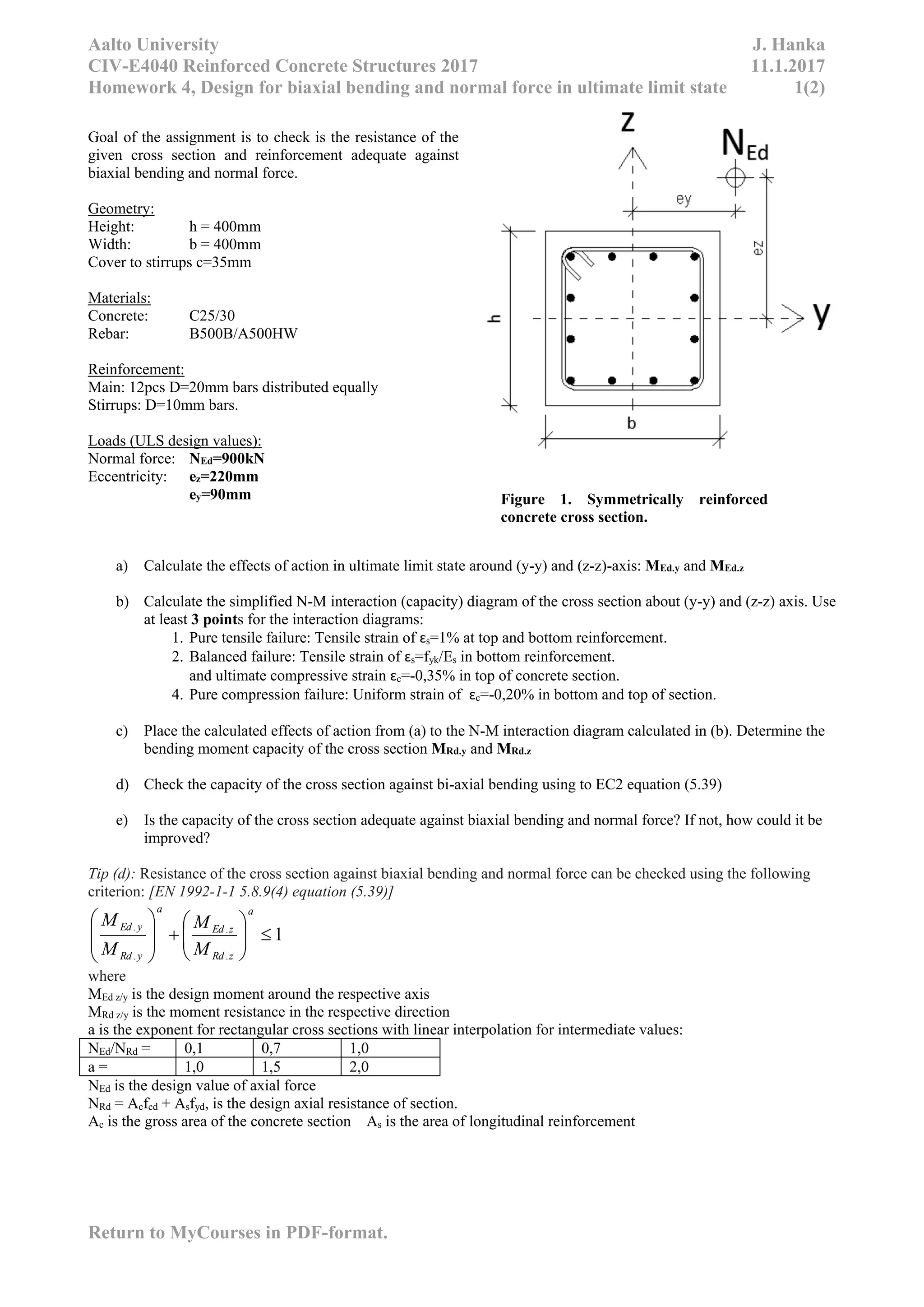 Reinforced concrete assignments 2017 | PDF