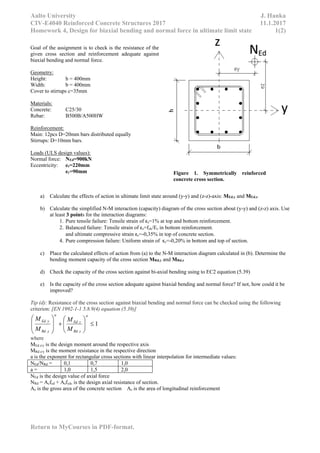 Reinforced concrete assignments 2017 | PDF