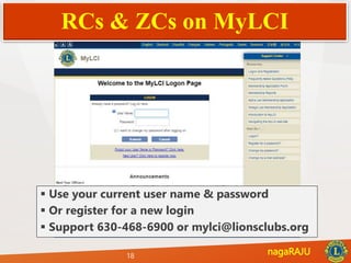 MyLCI for Region and Zone Chairpersons | PPTX