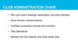 Roles of Rotary club leaders | PPTX