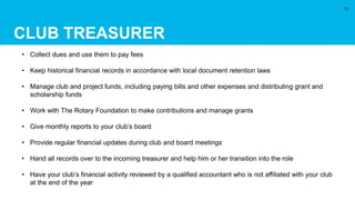 Roles of Rotary club leaders | PPTX