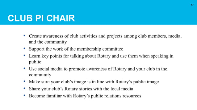 Roles of Rotary club leaders | PPTX | Executive Leadership & Management ...