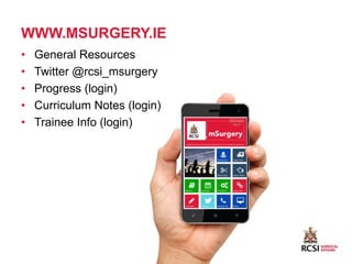 Rcsi online resources and take home kits | PPTX