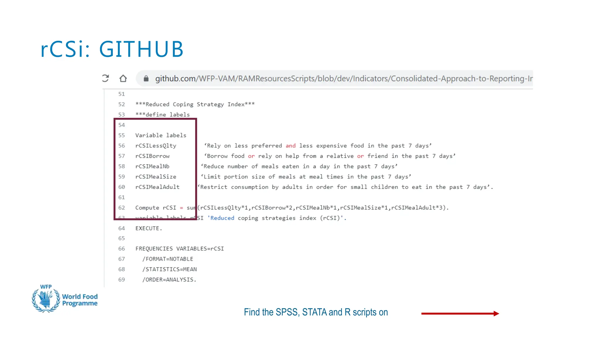 Reduced Coping Strategies Index (rCSI) Needs Assessments.pptx