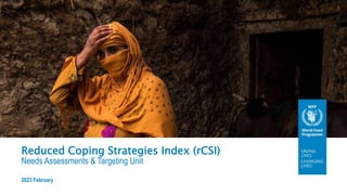 Reduced Coping Strategies Index (rCSI) Needs Assessments.pptx
