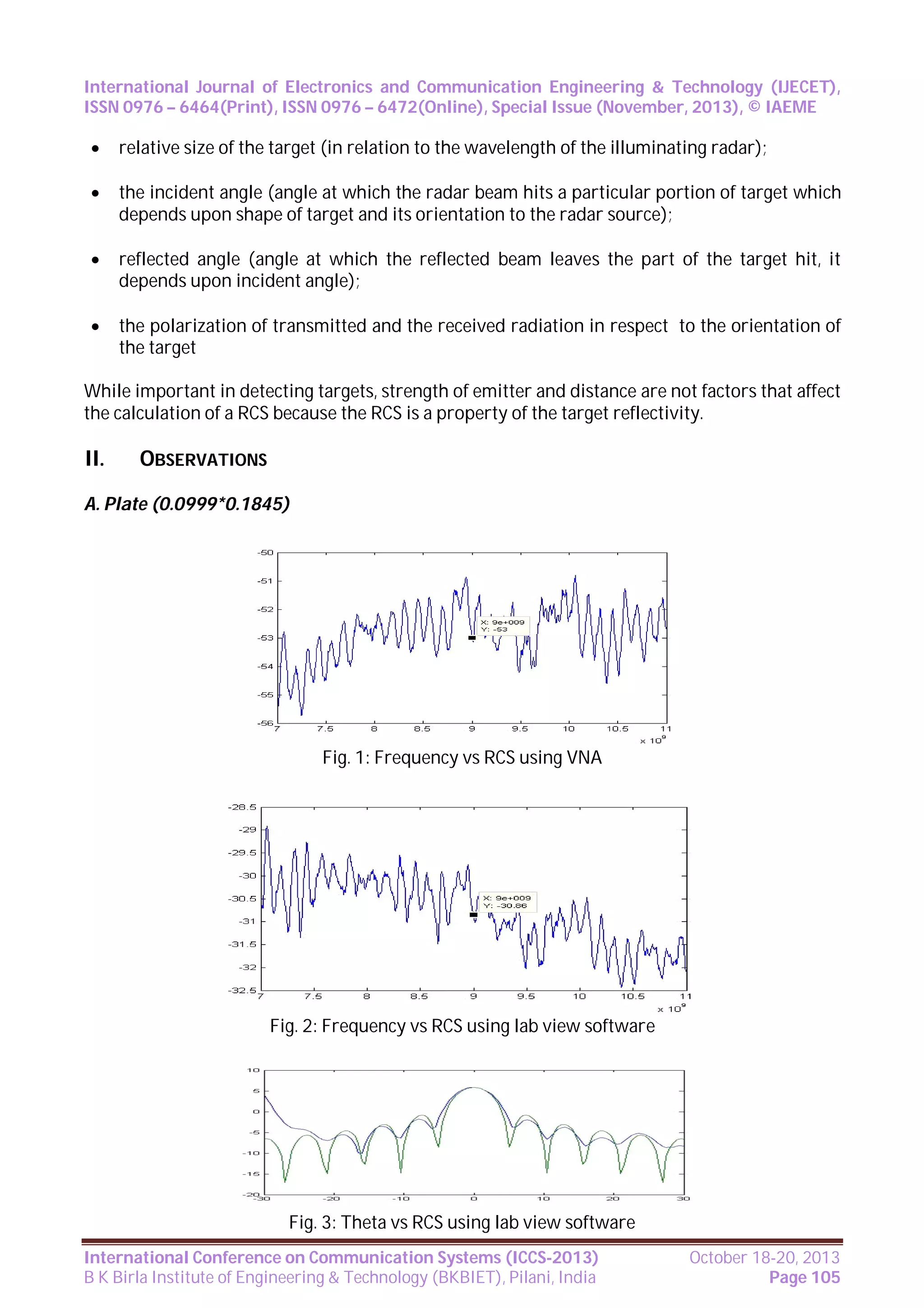 Rcs Measurement Calibration Of An Anechoic Chamber And Rcs Pdf
