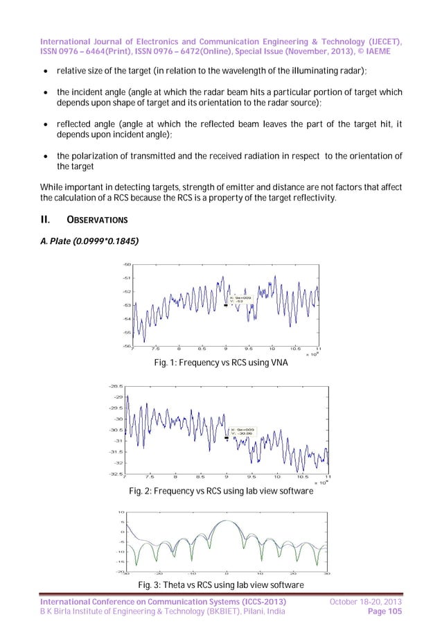 Rcs measurement calibration of an anechoic chamber and rcs | PDF