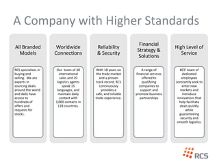 RCS Company Presentation | PPT