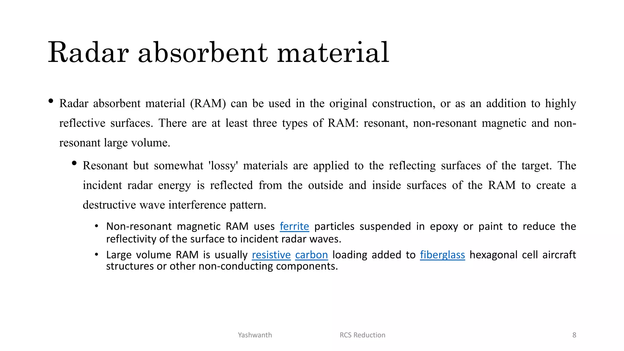 Radar Cross Section Reduction | PPTX