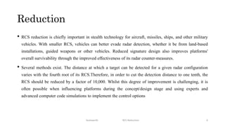 Radar Cross Section Reduction | PPTX