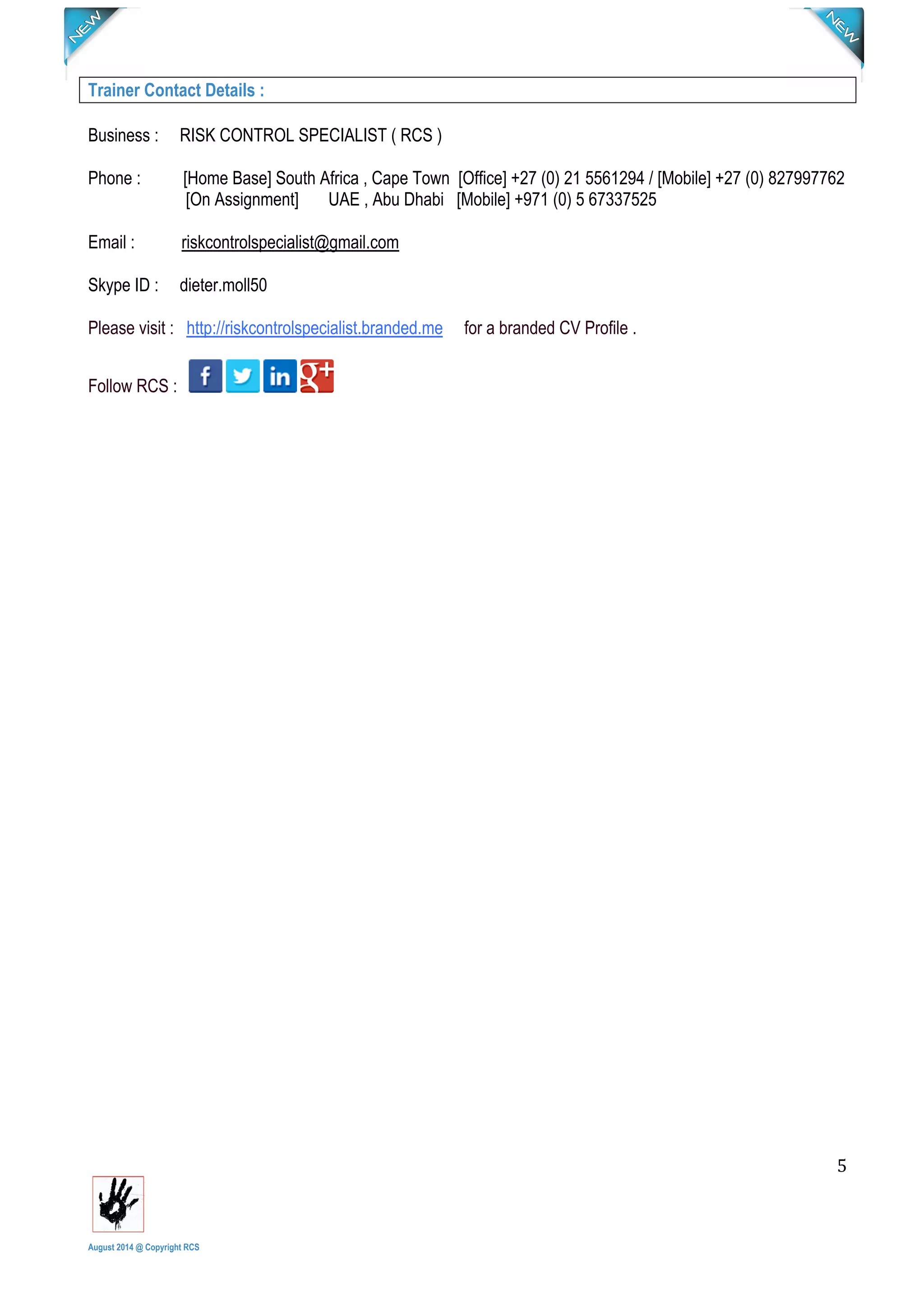 Rcs sec 012-08-2014 - program schedule + course outline - (maritime ...